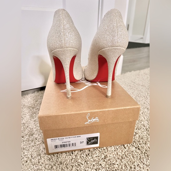 Christian Louboutin | Shoes | Christian Louboutin Merci Allen 0 Glitter ...